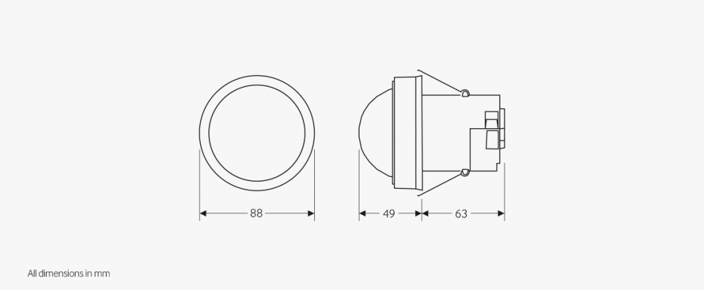 High bay/high level, Flush mounted, PIR presence, IP40, detectors ...